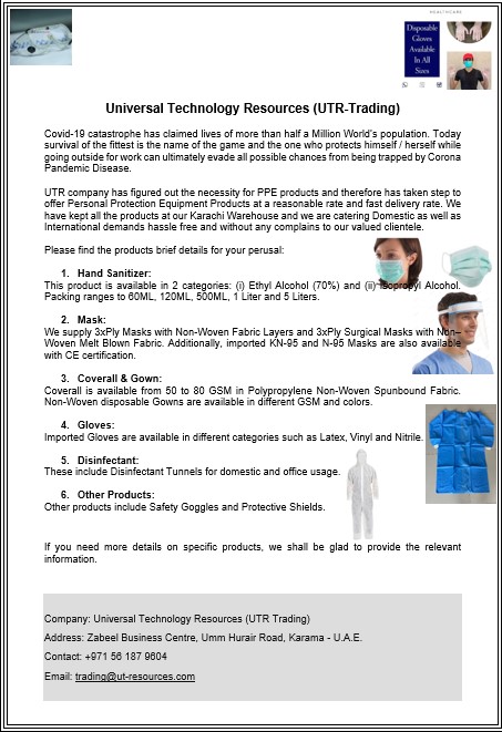 UTR Shipping & Trading – Universal Technology Resources (UTR) has been ...